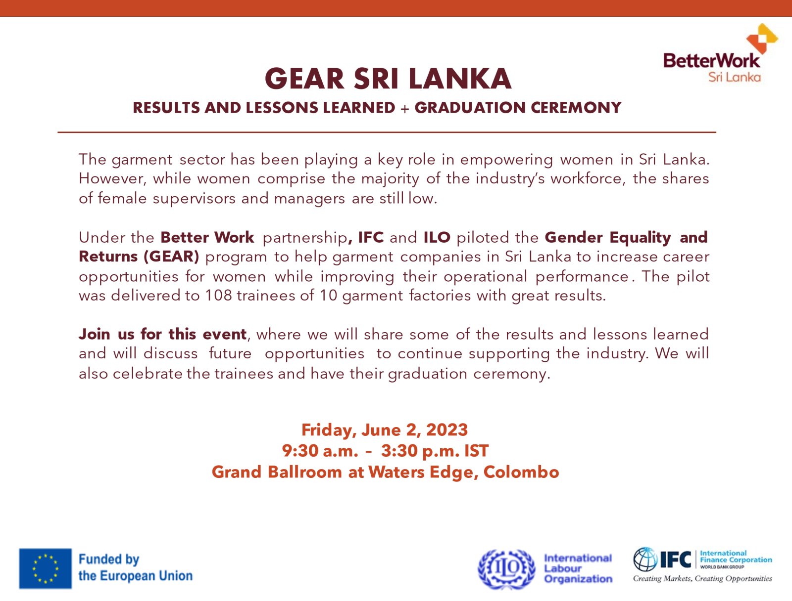 Circular No: 37/2023/MAY/JAAF: Invitation : Gender Equality And Returns ...